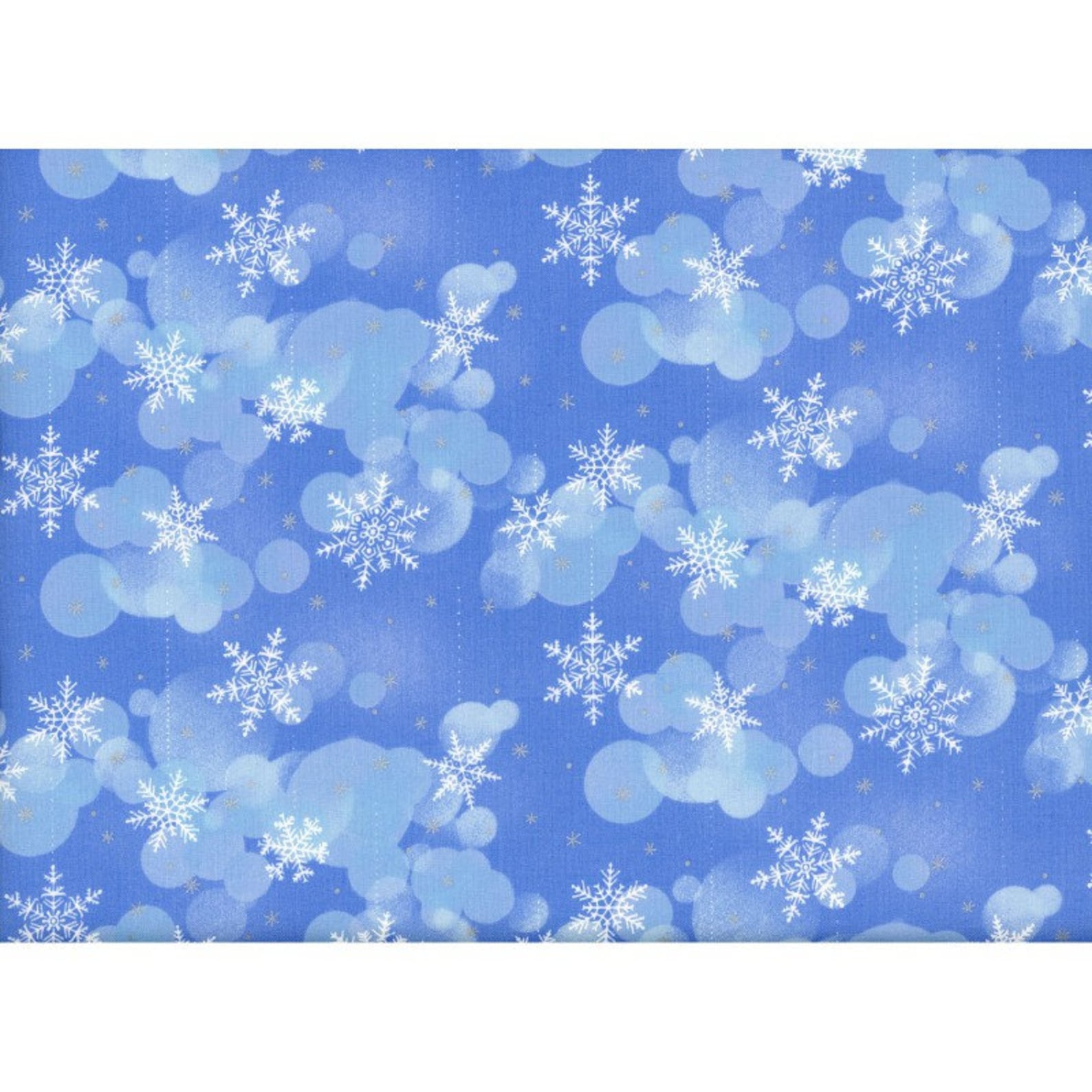 Blue Snowflakes & Clouds Nursery Fabrics 2 Colorways Light | Etsy