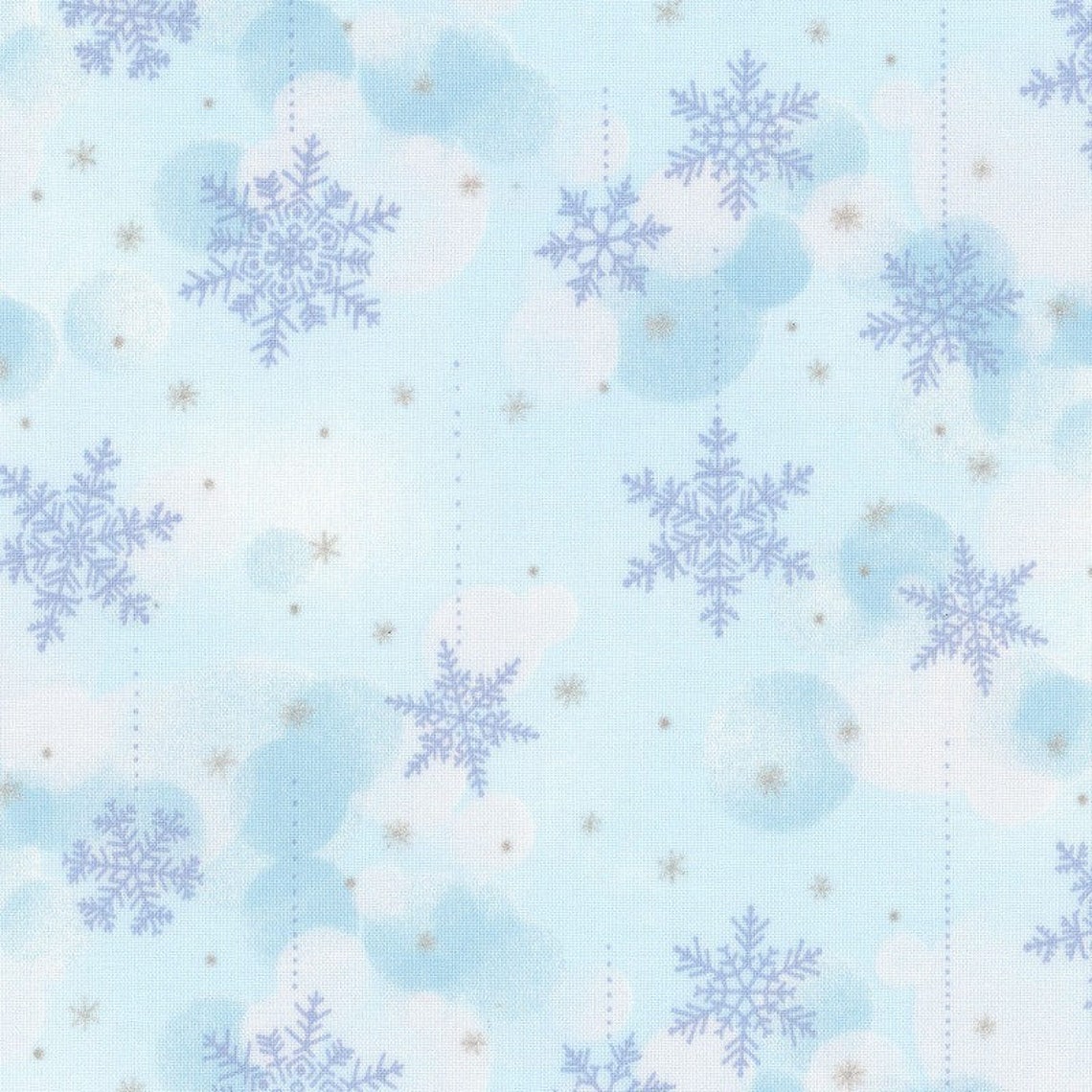 Blue Snowflakes & Clouds Nursery Fabrics 2 Colorways Light | Etsy