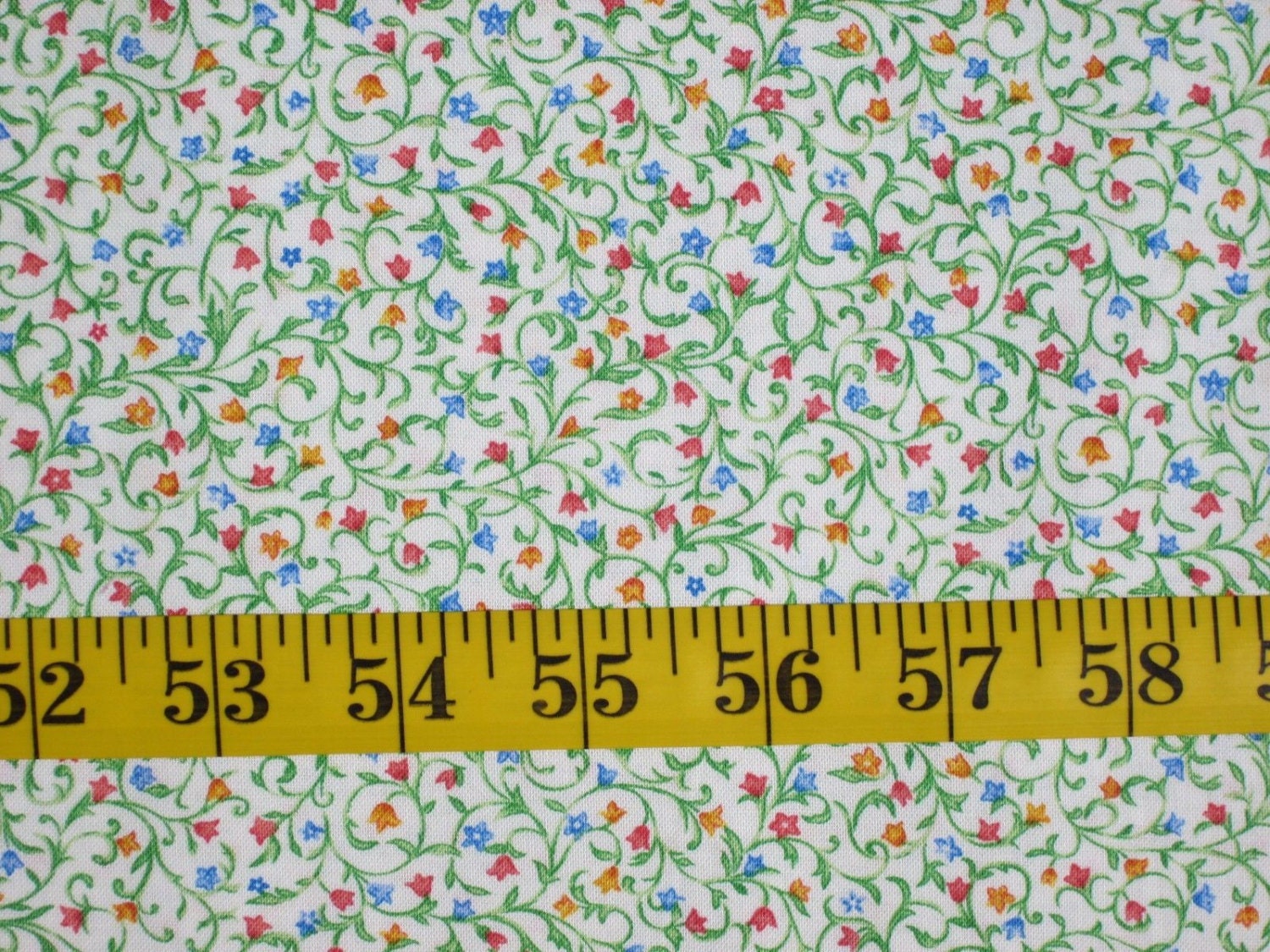 Calico Floral Scroll Multi-color Sold by the Half-yard - Etsy