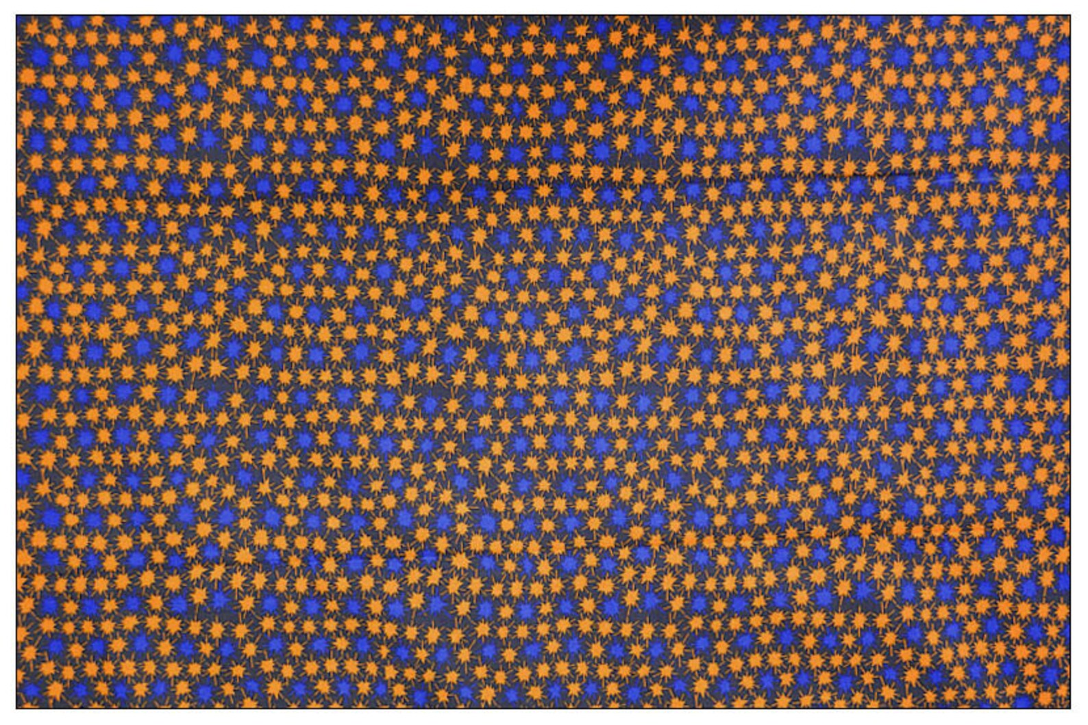 African Fabric Ankara Blue & Orange Sold by the Yard / - Etsy