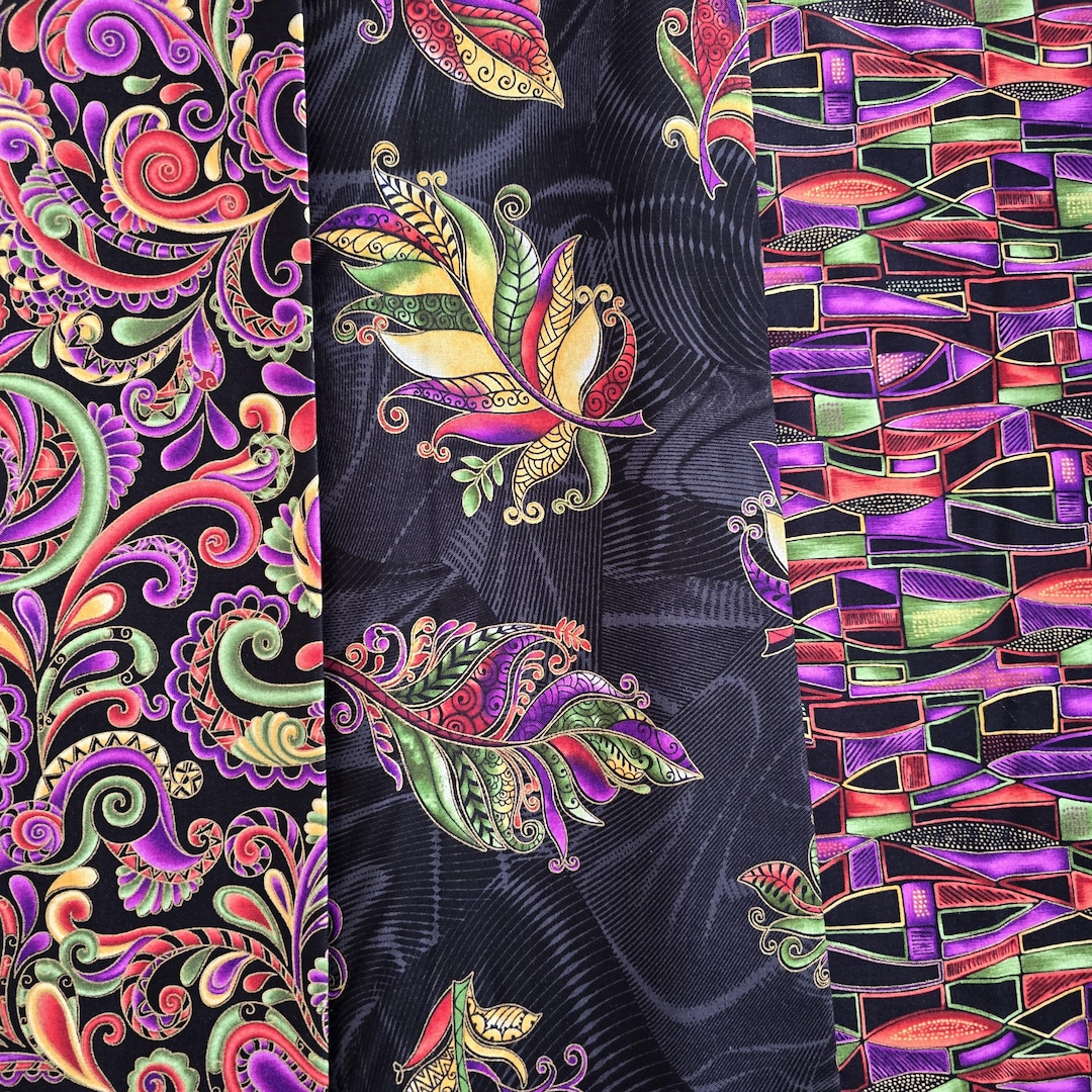 Colorful Paisley And/or Leaves, Geometric, U-pick, Sold by the Half ...