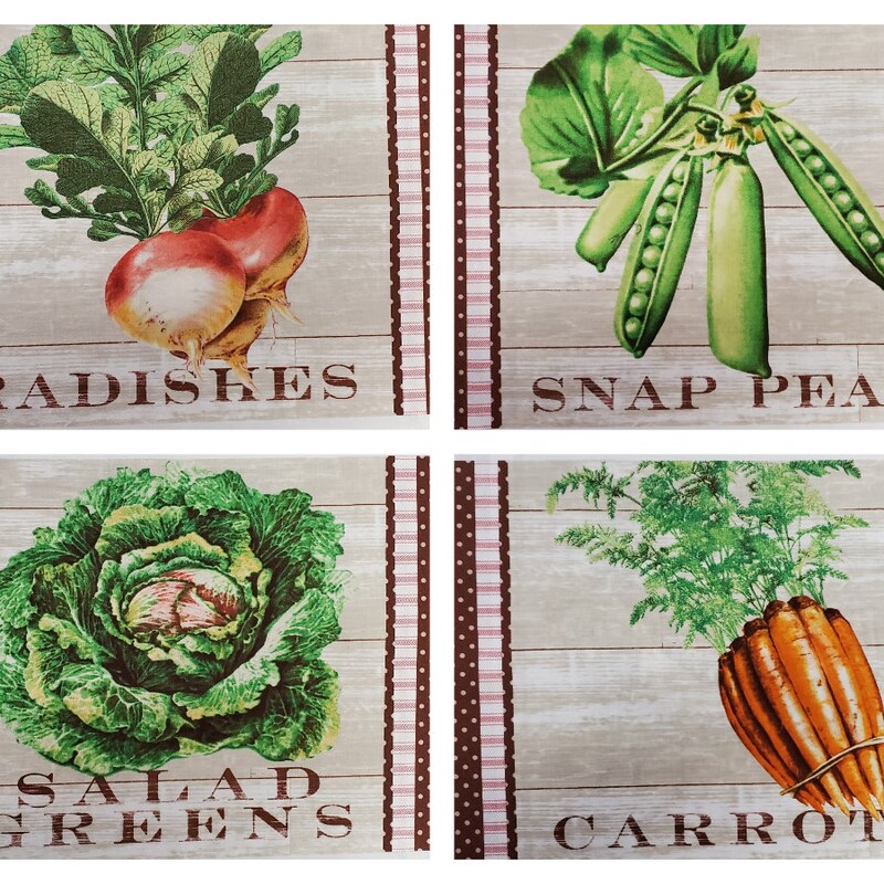 Vegetable Placemats - Etsy