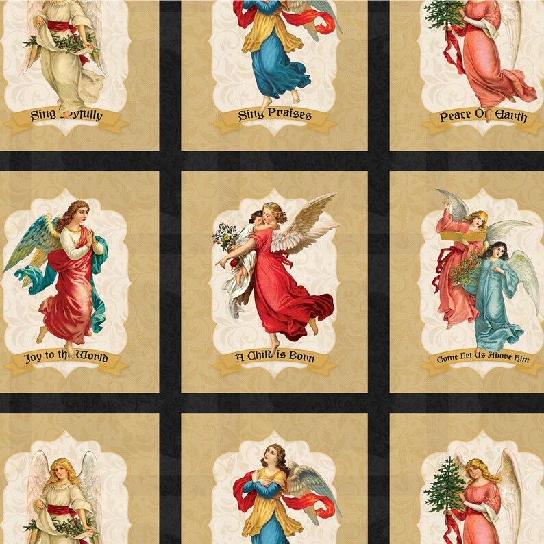 Angels Fabric Panel 100% Quilt Shop Quality Cotton Sold by | Etsy