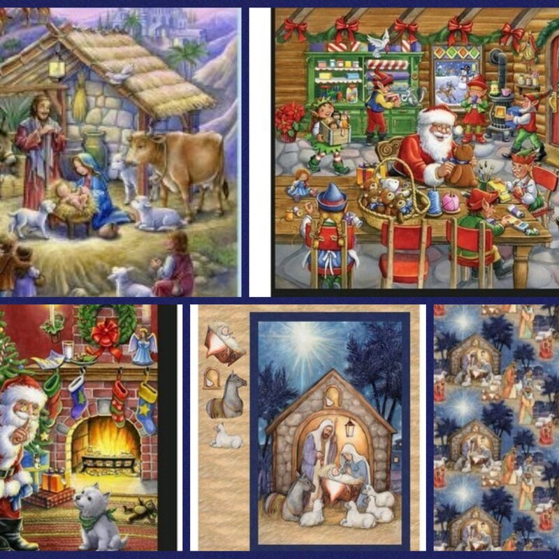Christmas Fabric Panels - Etsy