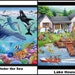 Ocean or Lake Themed Quilt Panel, U-pick Digital Print, 100% Cotton. 1 ...
