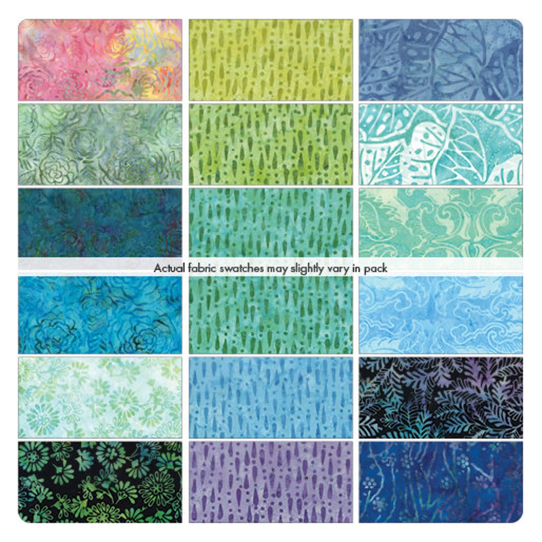 Bali Sweet Rose Batik Layer Cake, 10"x10" Quilting Squares, 100% Cotton ...