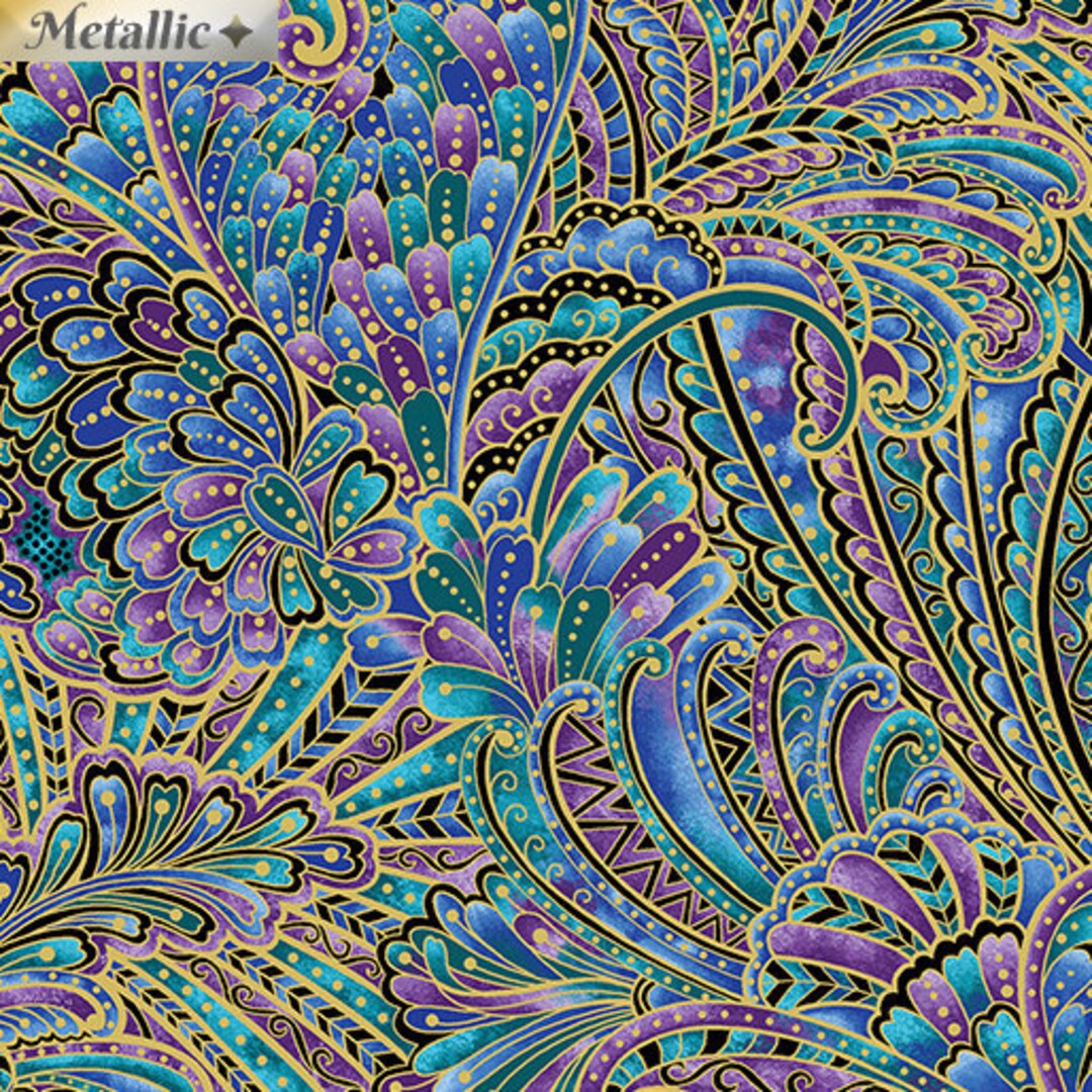 Colorful Metallic Feathered Filigree on Dark or White - Etsy
