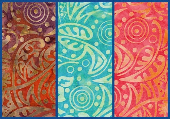 Batik Fabric From Bali Deco Leaf Design U-pick Color 100% - Etsy