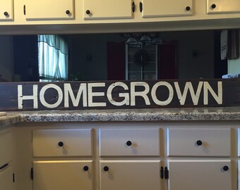Homegrown Sign | Etsy