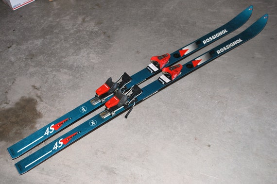 Vintage ROSSIGNOL 4S RACING Skis W/ Salomon Demo 447 Bindings | Etsy