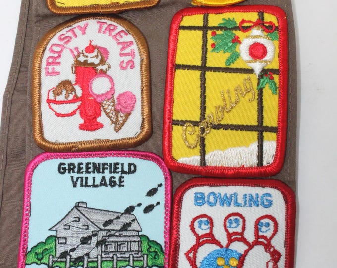 Vintage Girl Scout Sash With Patches and Pins 1980s 1-306 Sash Merit ...