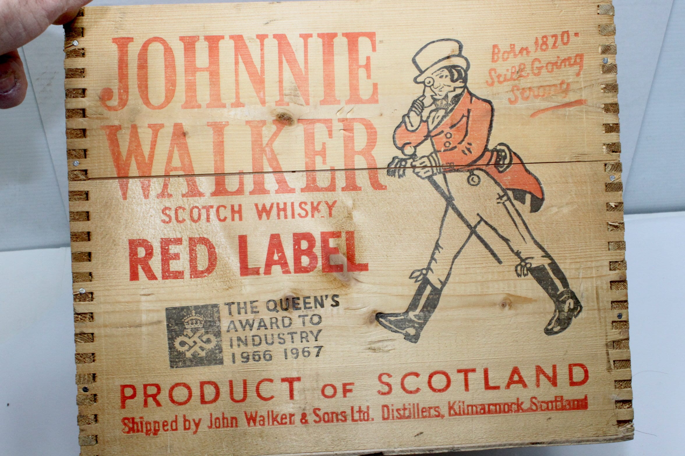 Vintage Johnnie Walker Red Label Wood Whisky Box Saigon Vietnam ...