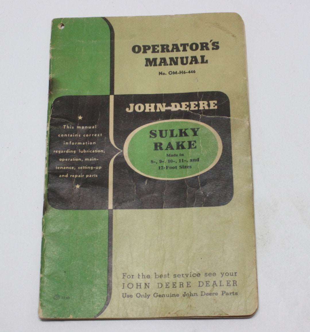 Vintage JOHN DEERE Sulky Rake Operators Manual Book 30's 40's Diagrams ...