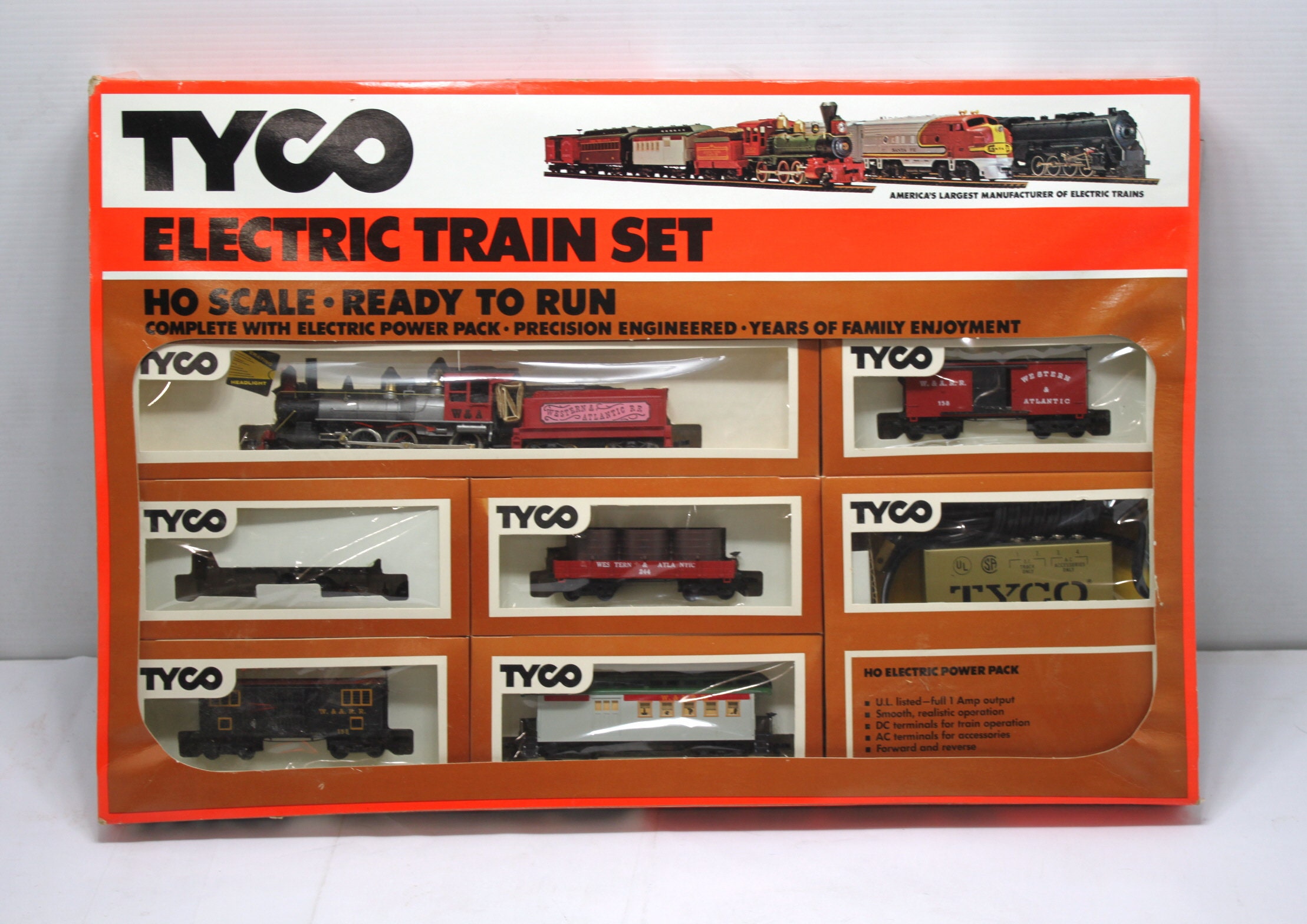 1971 TYCO Electric Train Set HO Scale New Old Stock Unused Western & Atlantic RR Railroad Set ...