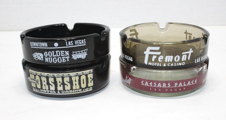 Vintage Las Vegas Casino Hotel Ashtrays Lot of 4 Advertising Ashtrays ...