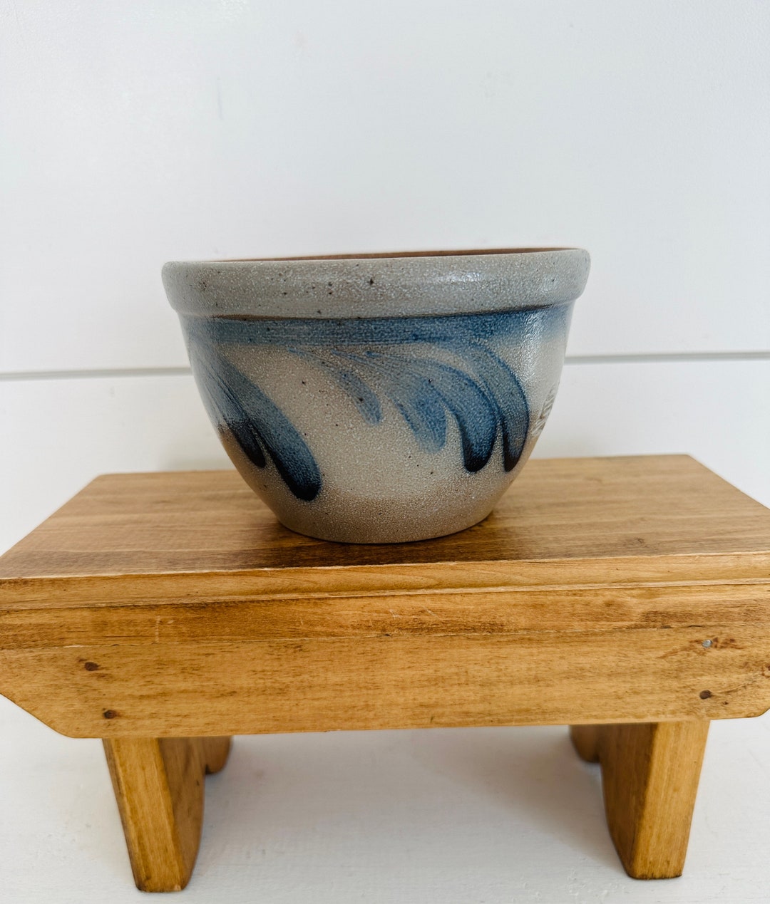 Vintage Rowe Pottery Works Stoneware Salt Glazed Bowl 1991 Handmade ...