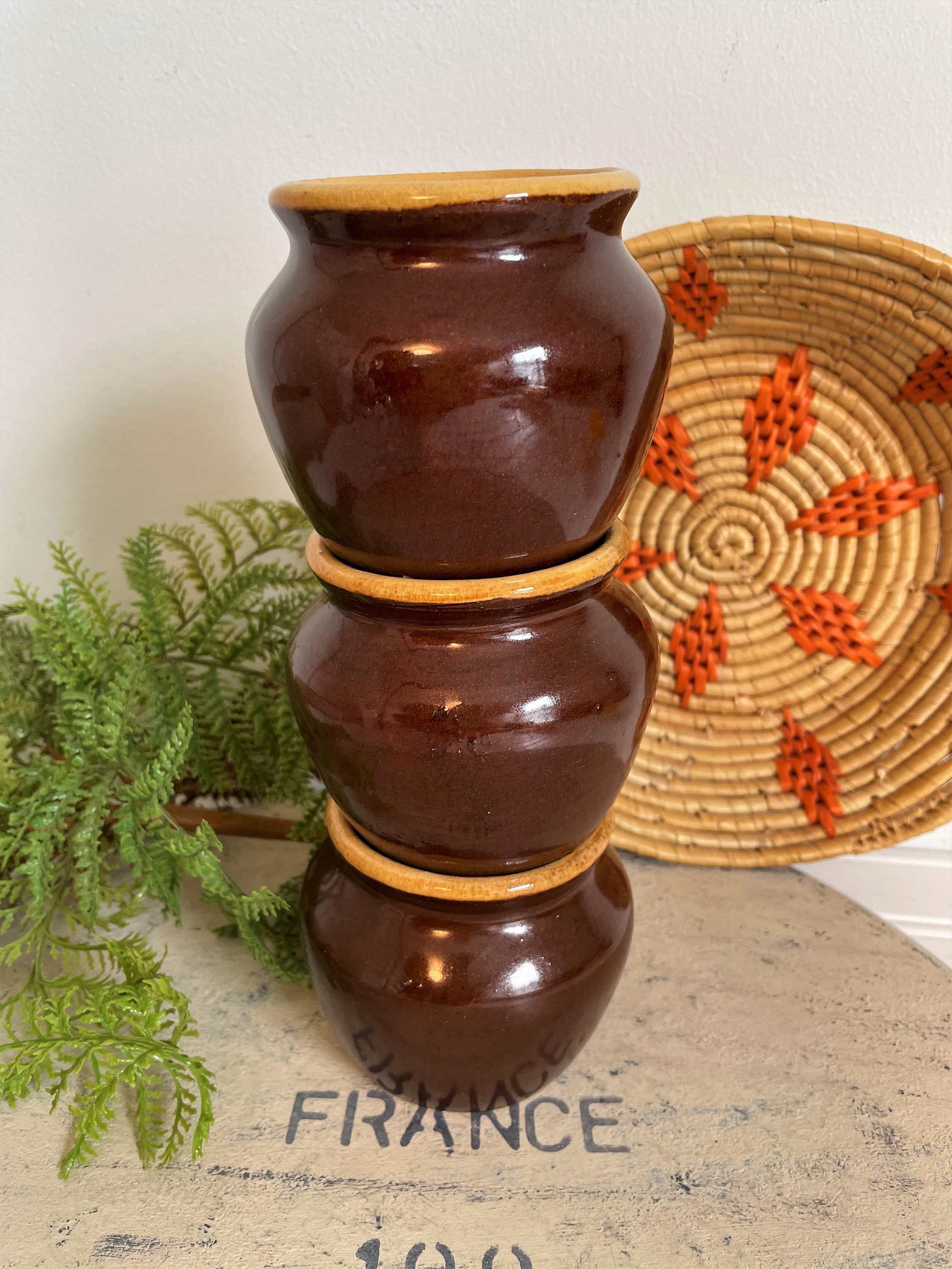 Vintage Condiment Crocks Heinz 57 Mustard Crocks Set of 3 | Etsy