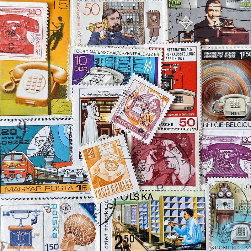 Telephone Stamp - Etsy