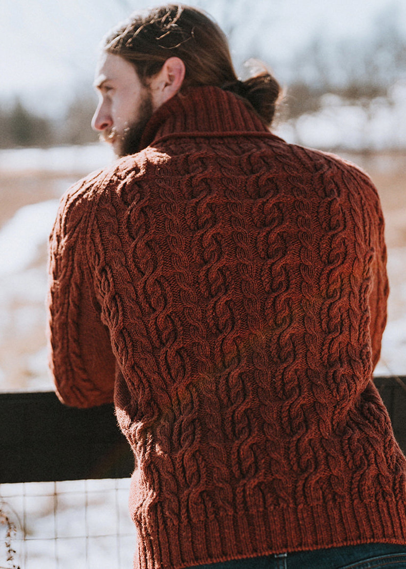 KNITTING PATTERN, PDF, Olympia Cardigan, Worsted Weight, Cabled Sweater ...