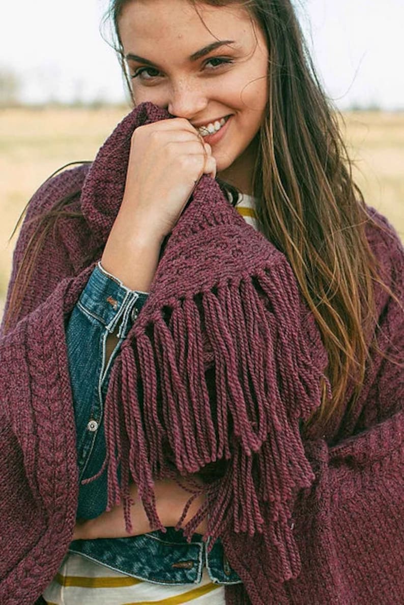 KNITTING PATTERN, PDF, Astral Road Ruana, Wrap Pattern, Ruana Pattern ...