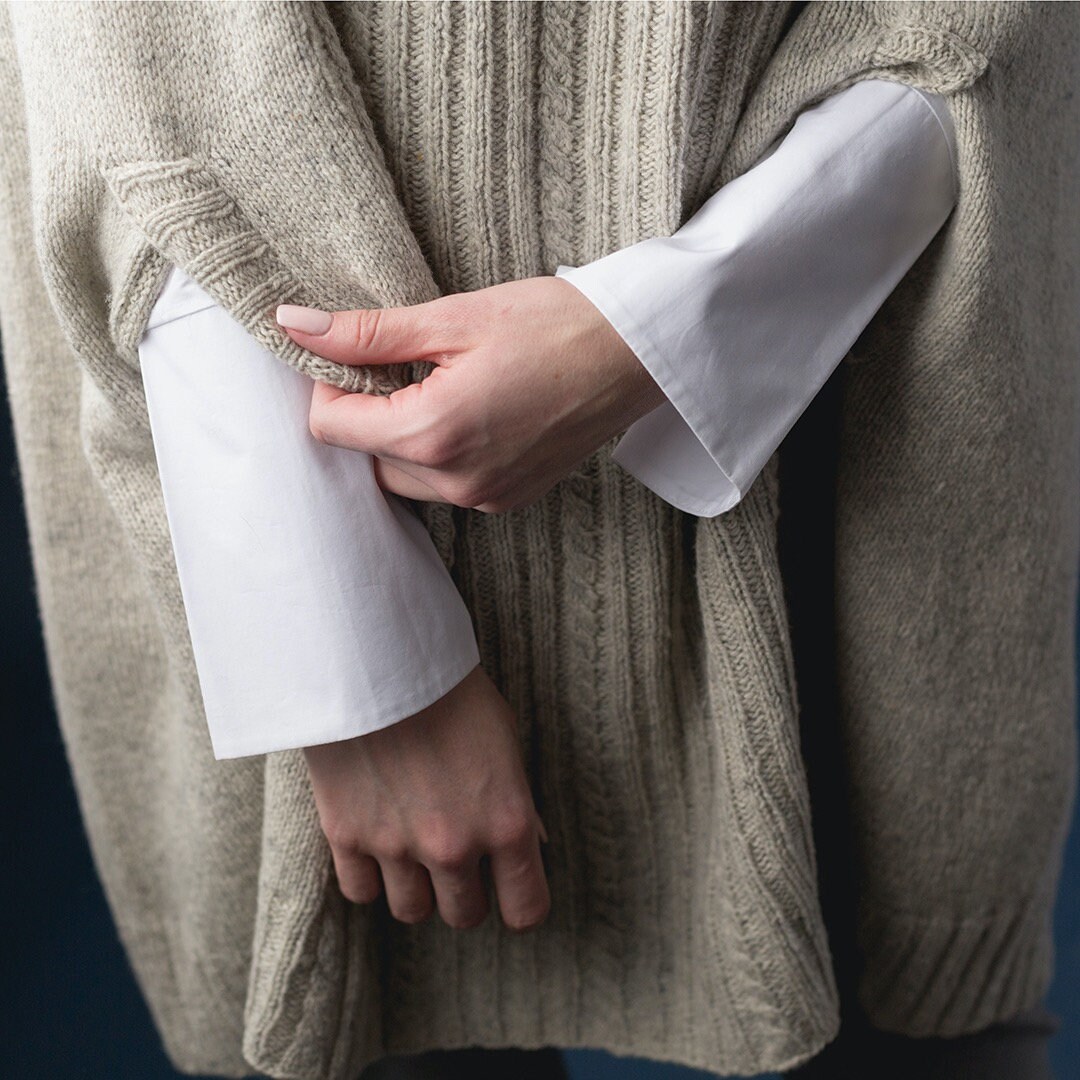 KNITTING PATTERN, PDF, Poincaré Poncho, Worsted Weight, Cabled Poncho ...