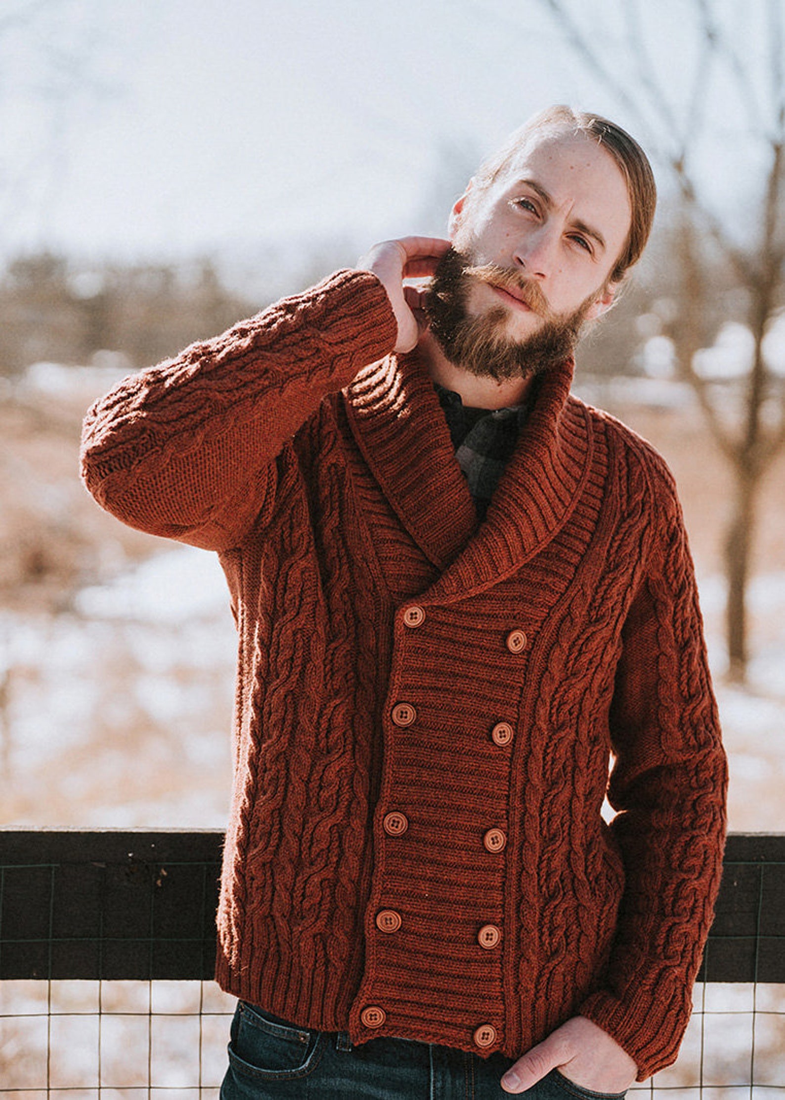 KNITTING PATTERN, PDF, Olympia Cardigan, Worsted Weight, Cabled Sweater ...