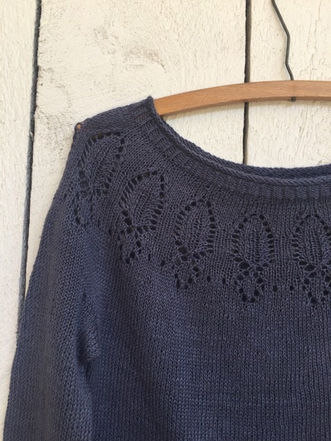 KNITTING PATTERN PDF, Maizie Linen Pullover, Seamless Yoke Pullover ...
