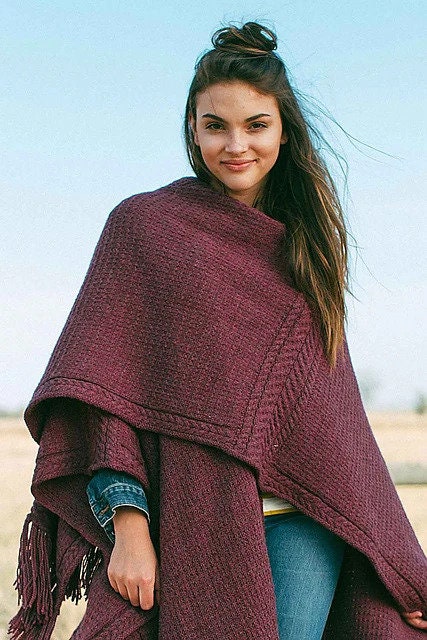 KNITTING PATTERN, PDF, Astral Road Ruana, Wrap Pattern, Ruana Pattern ...