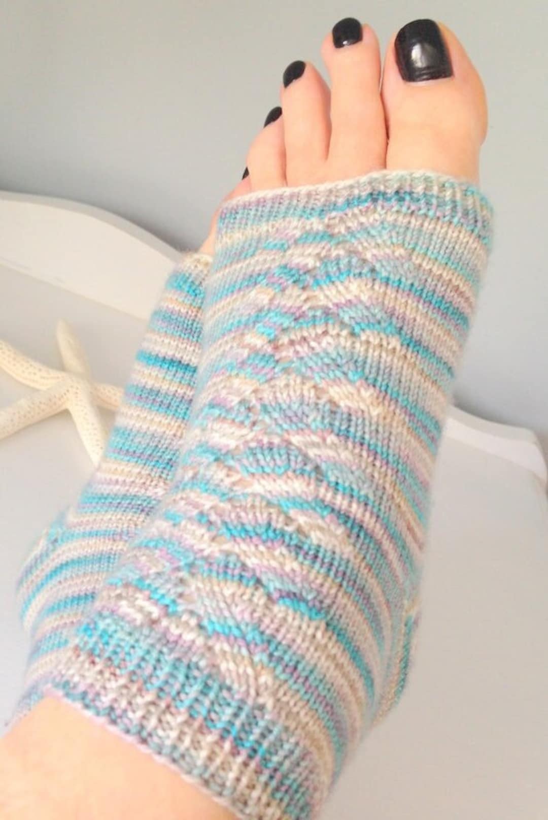 KNITTING PATTERN, PDF, Sweet Feet Pedicure Socks, Fingering Weight ...