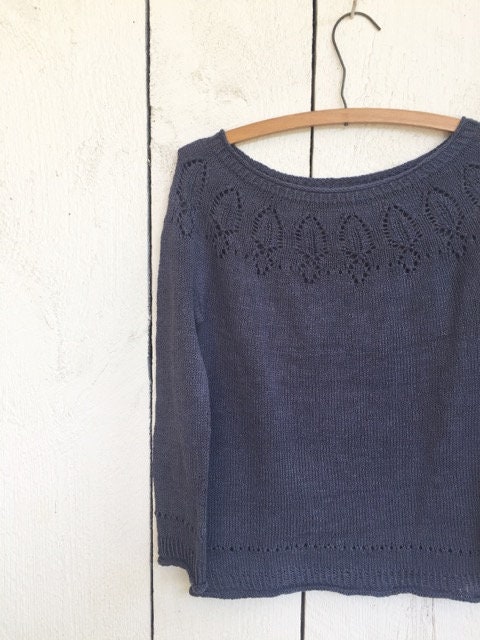 KNITTING PATTERN PDF, Maizie Linen Pullover, Seamless Yoke Pullover ...