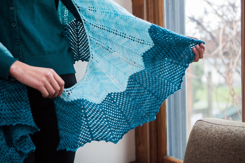 KNITTING PATTERN, PDF, Fractal Shawl, Fingering Weight, Easy Lace ...