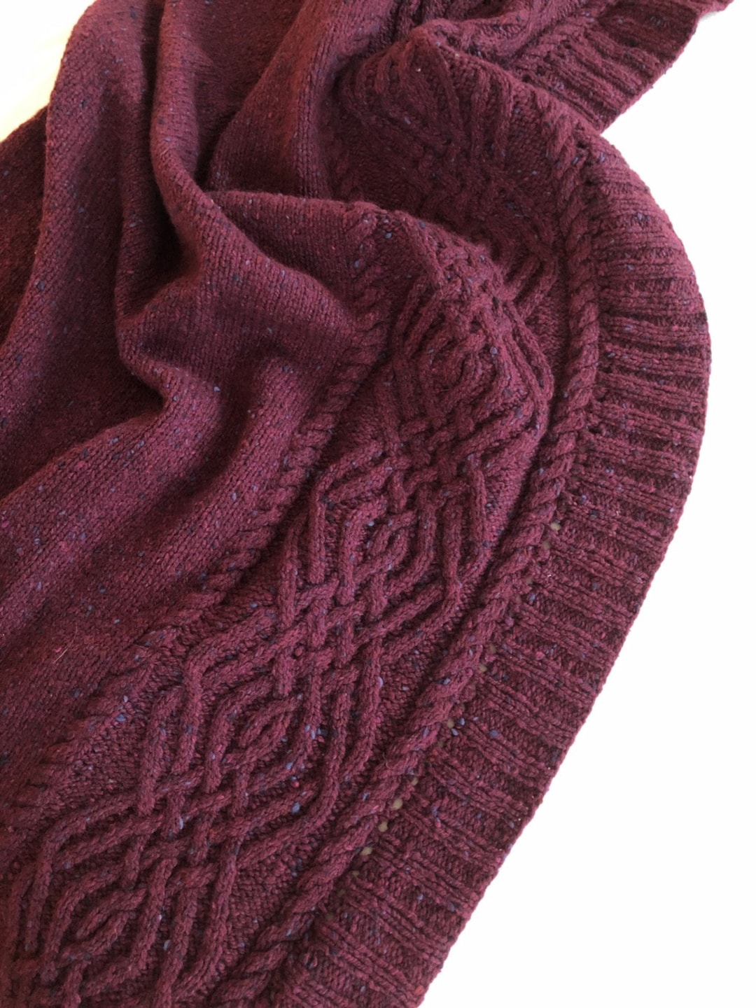 KNITTING PATTERN, PDF, Garnet Wrap, Dk Weight, Easy Cabled Wrap or ...