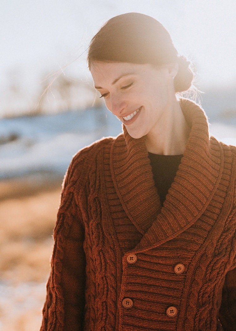 KNITTING PATTERN PDF Olympia Cardigan Worsted Weight - Etsy