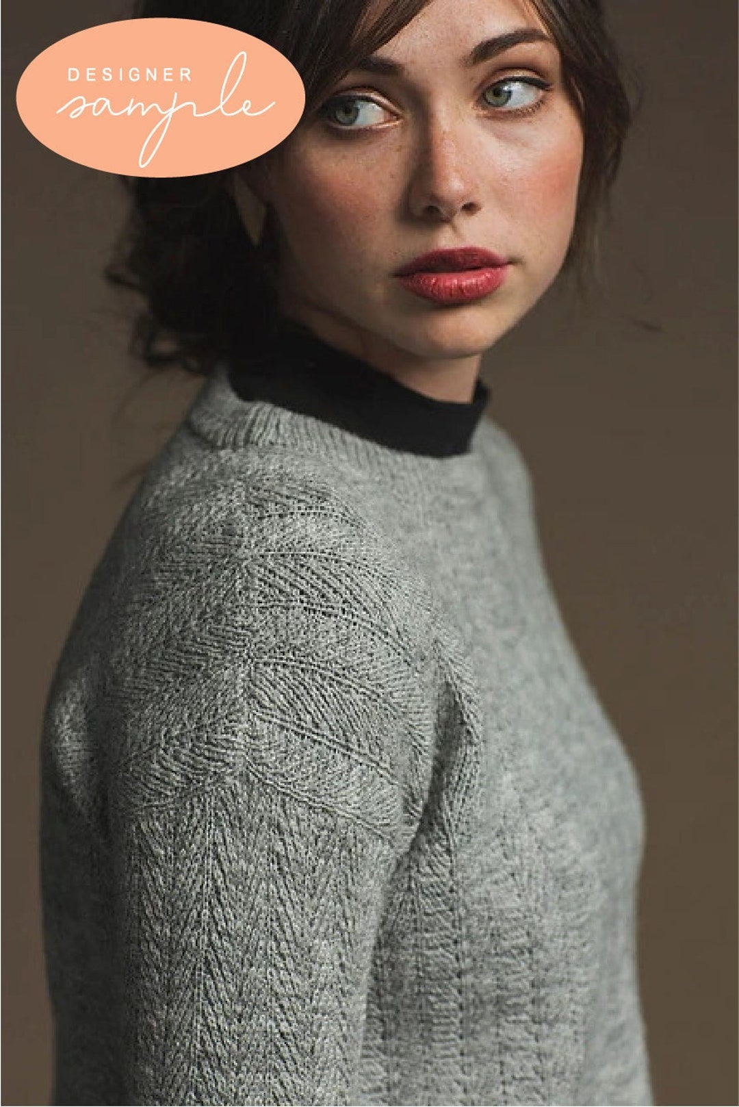 Women's Textured Pullover, Hand Knitted, Cropped, Designer's Sample - Etsy