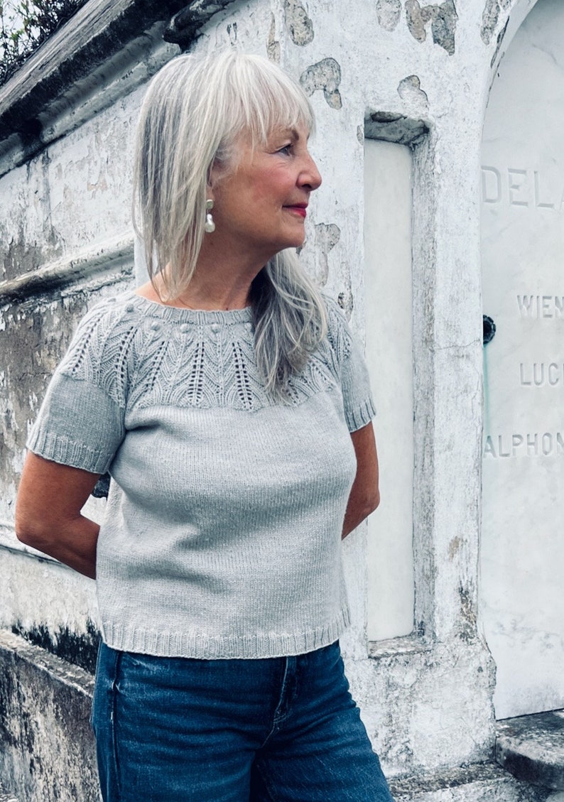 KNITTING PATTERN, PDF, Moonflower Pullover, Pullover Pattern, Circular ...