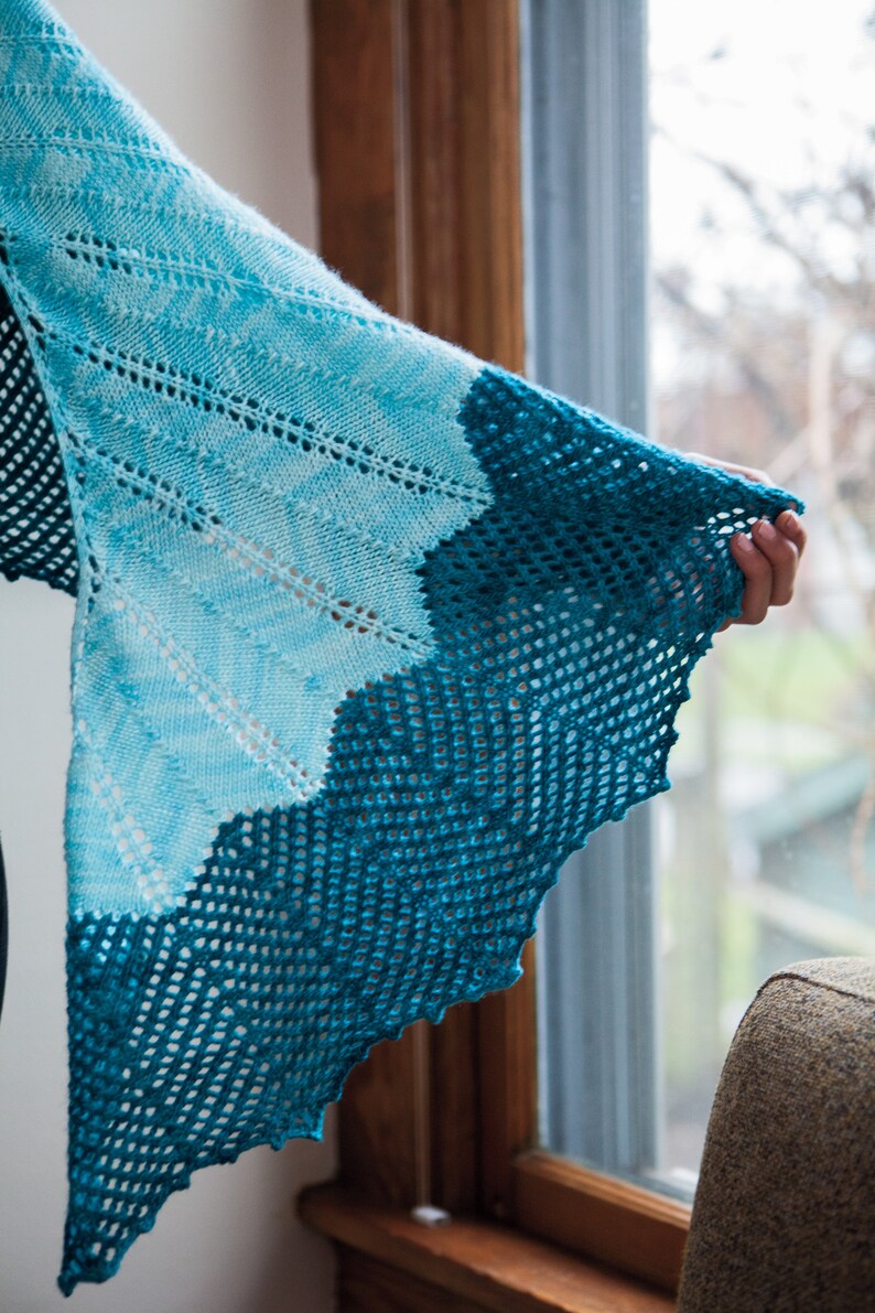 KNITTING PATTERN, PDF, Fractal Shawl, Fingering Weight, Easy Lace ...