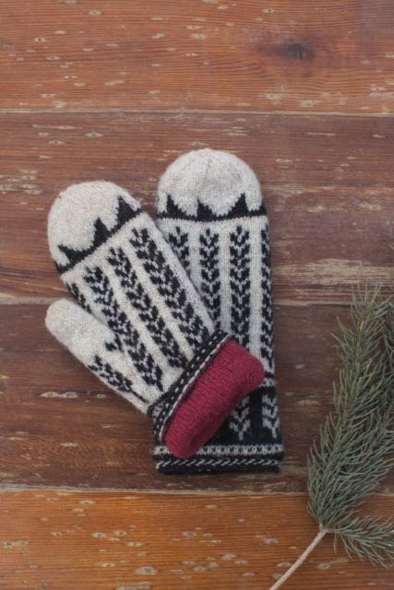 KNITTING PATTERN, PDF, Stranded Color Work Mittens, Lined, Fingering ...
