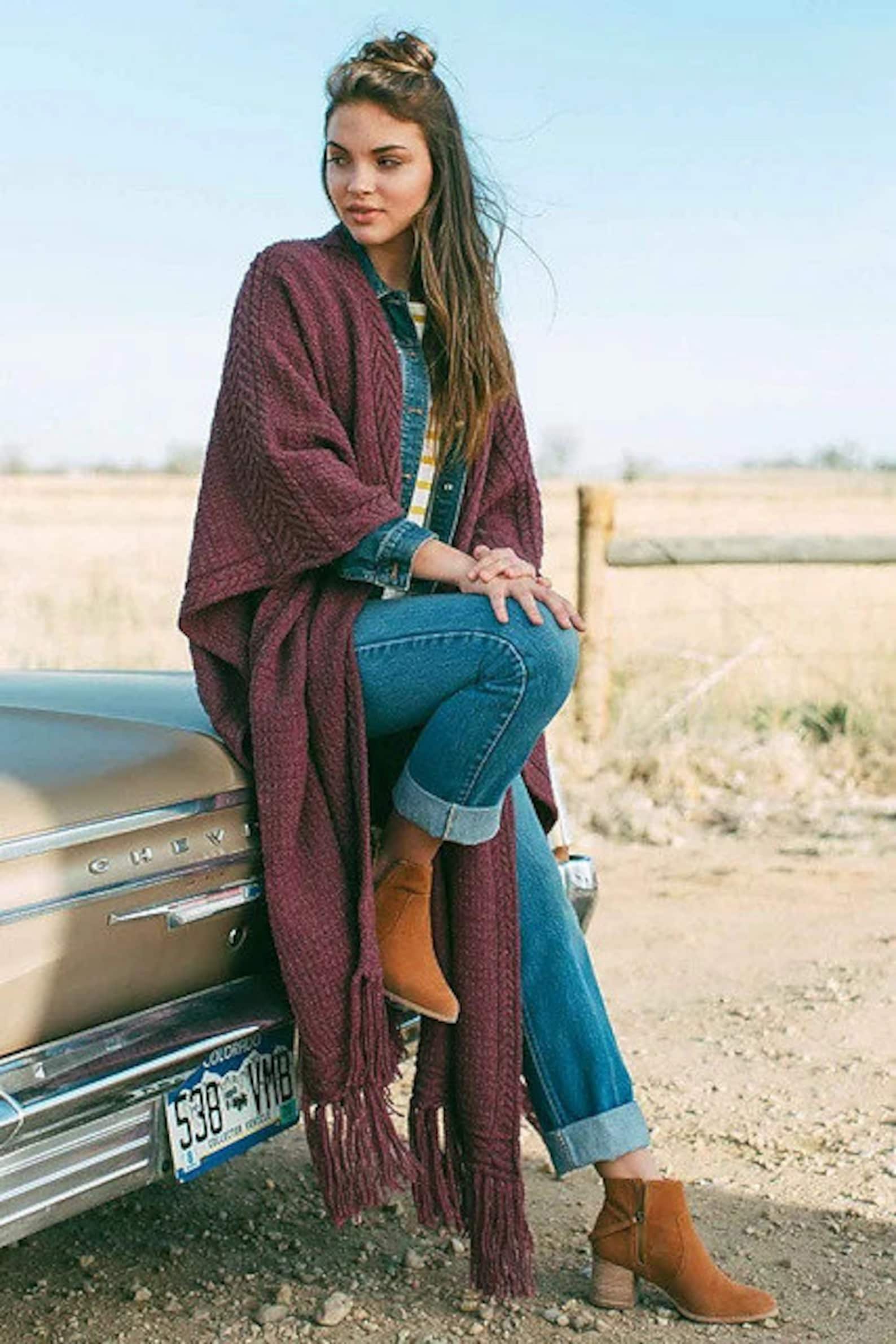 KNITTING PATTERN, PDF, Astral Road Ruana, Wrap Pattern, Ruana Pattern ...