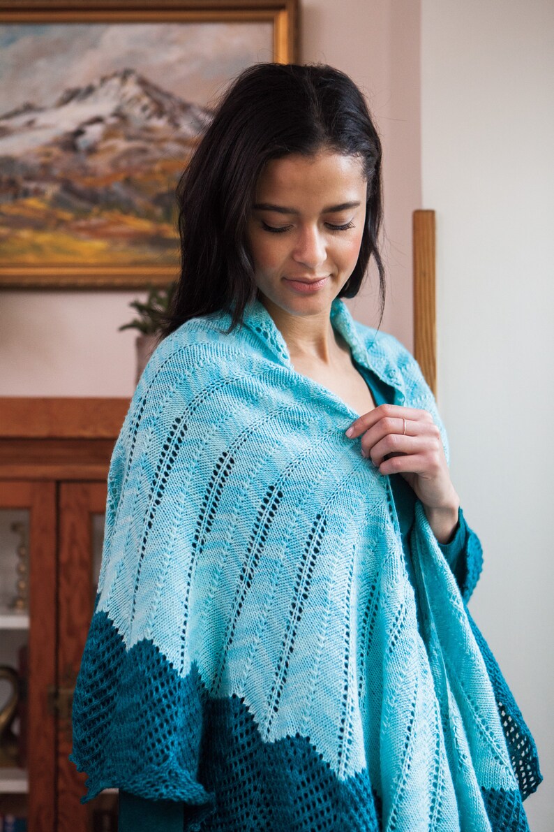 KNITTING PATTERN, PDF, Fractal Shawl, Fingering Weight, Easy Lace ...