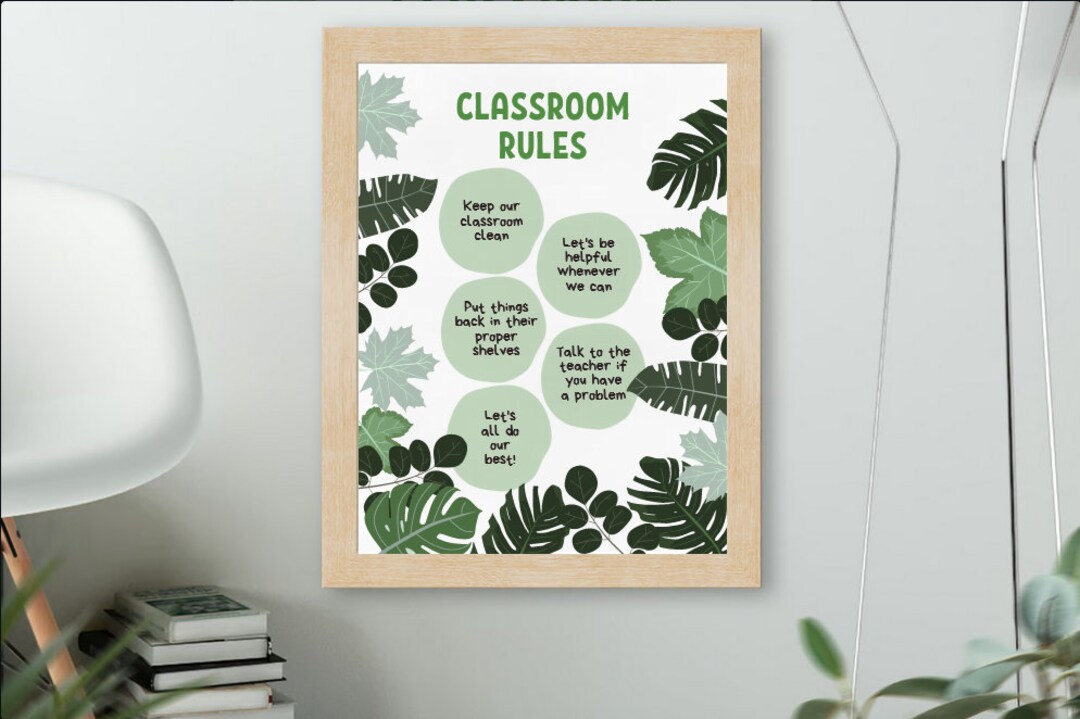 Jungle Classroom Rules Digital Download Print - Etsy