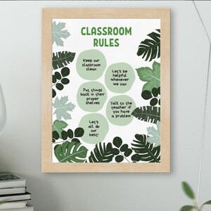 Jungle Classroom Rules Digital Download Print - Etsy