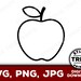 Apple SVG - Apple Vector, Apple Clip Art, Apple Png, Apple for Cricut ...