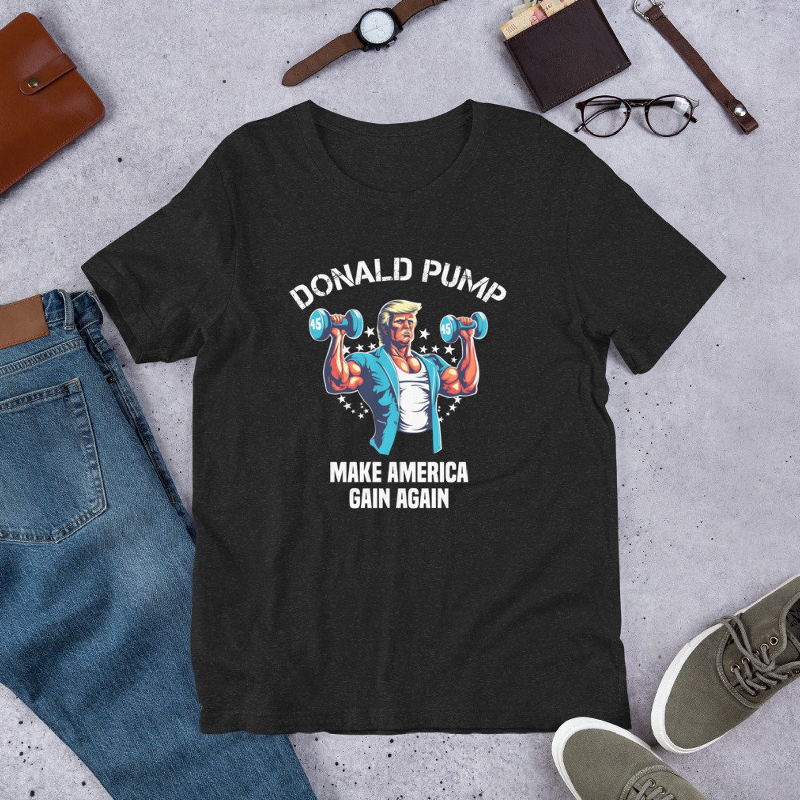 Donald Pump T-shirt - Make America Gain Again - Funny T-shirt ...