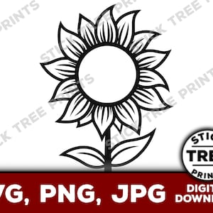 Sunflower SVG - Sunflower Vector, Sunflower Png, Flower Clip Art ...