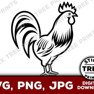Rooster SVG - Rooster Vector, Rooster Png, Chicken Svg, Chicken Png ...