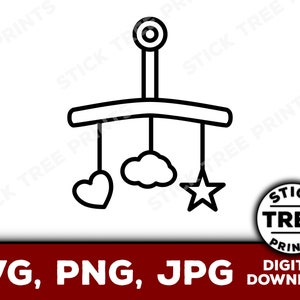 Baby Mobile SVG - Baby Mobile Png, Baby Mobile Cut File, Baby Mobile ...