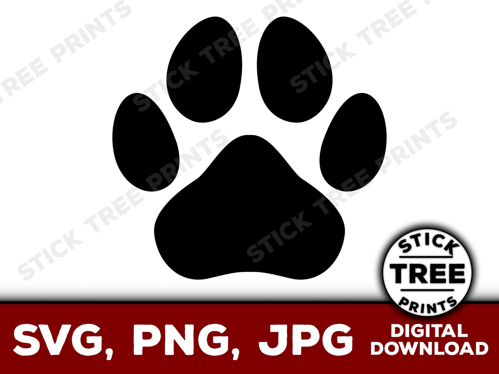 Paw Print SVG - Paw Print Png, Paw Print Vector, Paw Print Cut File ...