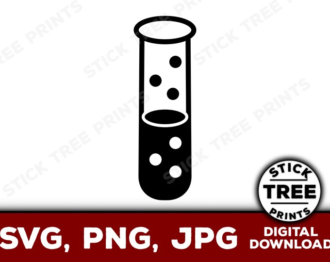 Test Tube SVG, Test Tube Vector, Silhouette, Cricut File, Clipart ...