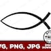 Jesus Fish Svg, Jesus Fish Vector, Jesus Fish for Cricut - Etsy