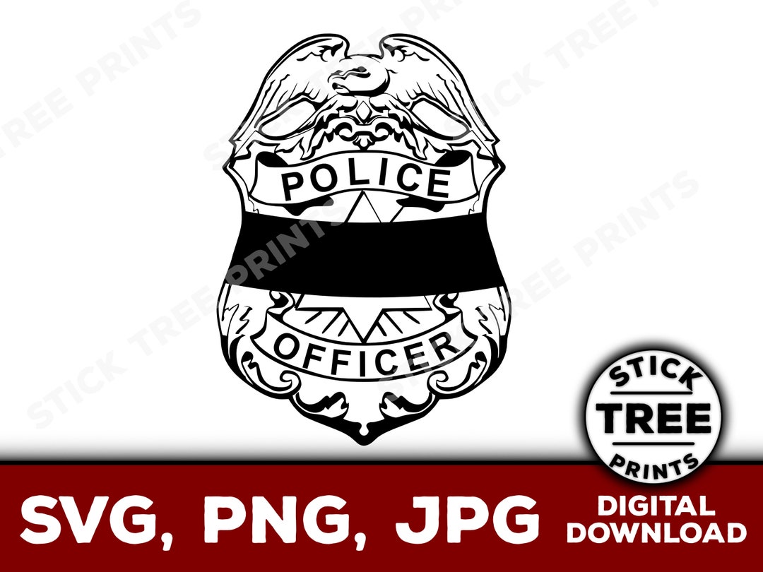 Police Badge Mourning Band SVG - Police Mourning Band Cricut File ...
